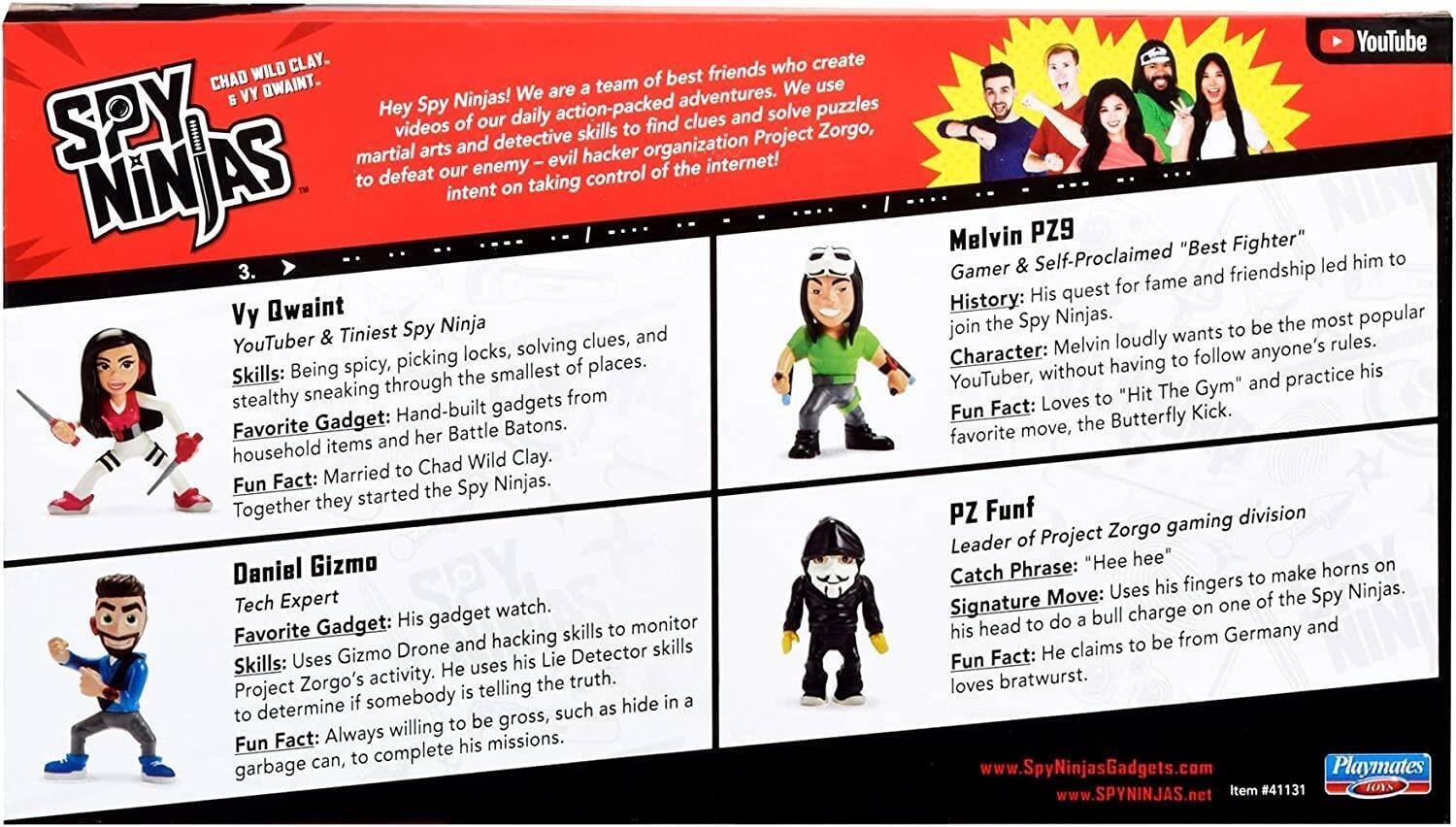 Spy Ninjas 4-Figure Collectible Pack - PZ Funf/Vy Qwaint/Daniel Gizma ...