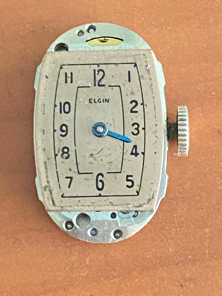 VINTAGE LADIES ELGIN WRIST WATCH MOVEMENT, CAL. 541, RUNNING GOOD, 15 ...