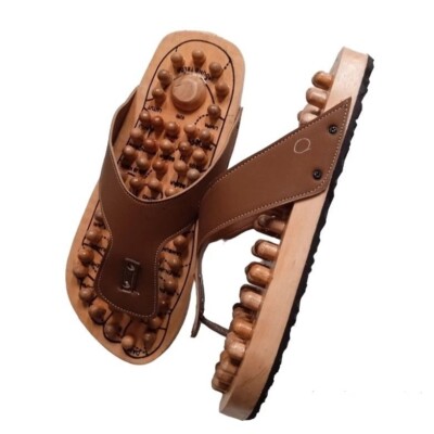 5x Wooden Reflection Slippers Men Women's Health Acupuncture Therapy ...