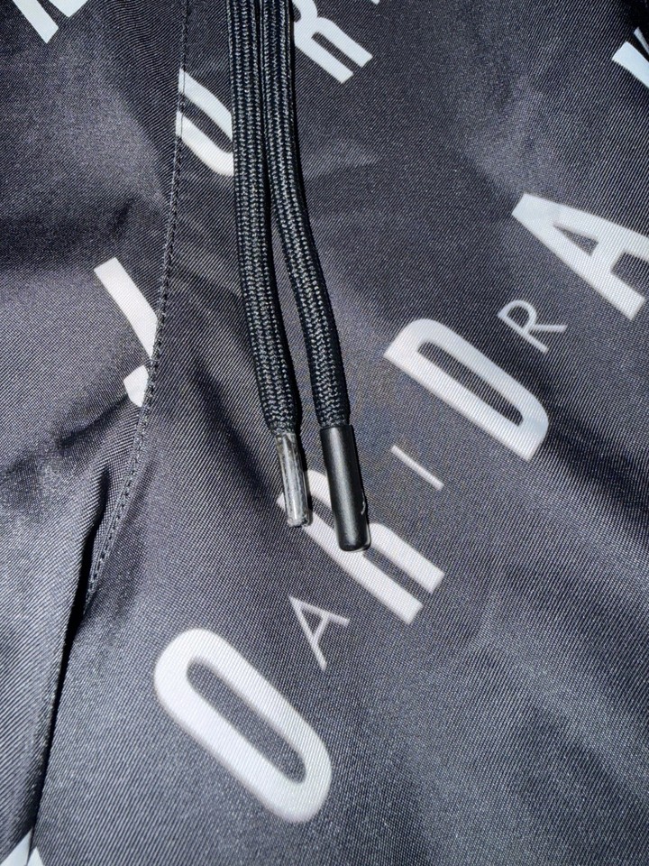 Jordan All Over Logo Black Essentials Poolside Swim Shorts Mens L ...