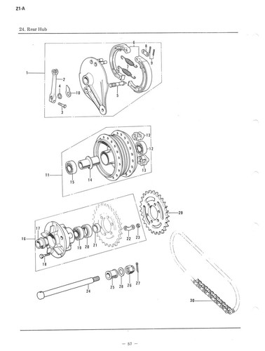 KAWASAKI Parts Manual Z1 A 1974 Replacement Spares Catalog List Z1A | eBay