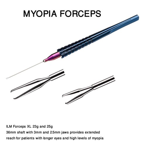 TITANIUM AND STAINLESS STEEL OPHTHALMIC VITREORETINAL ILM FORCEPS 23g ...