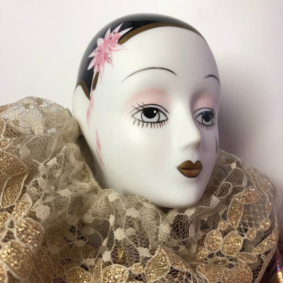 Automaton- Music Box - Doll- MOVES TO MUSIC- Harlequin-Jester-Clown | eBay