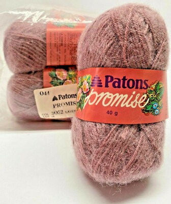 New Lot 10 40g Skeins Patons Promise Yarn Fuzzy Lavender Purple 3052 | eBay