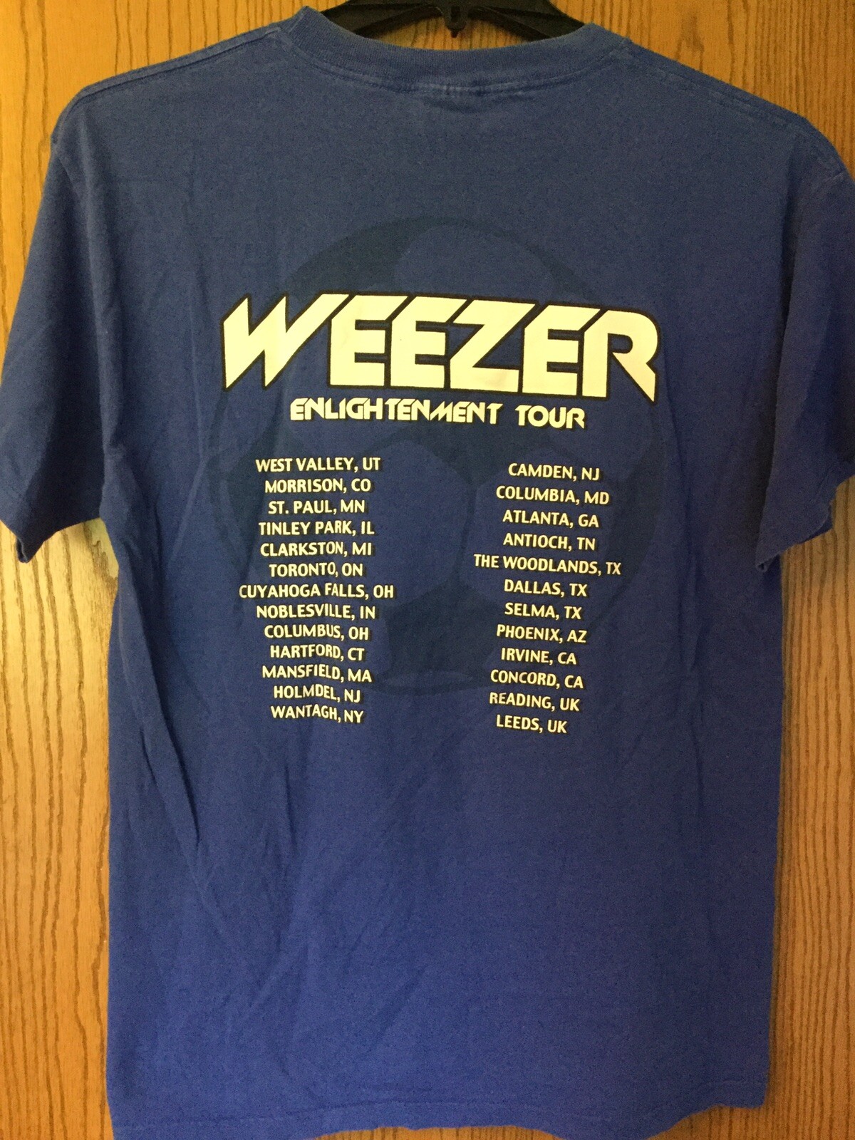 Weezer. “Enlightenment” Tour Shirt. Blue. L - Gem