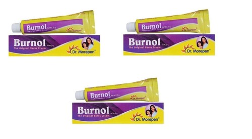 Burnol antiseptic Cream ( 25 gm x 3 ) burn injuries minor cuts wound ...