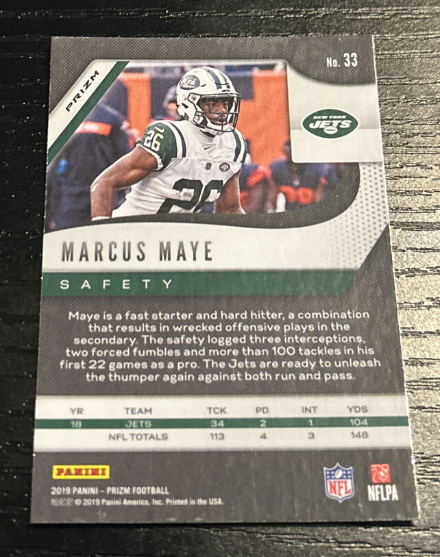 2019 Panini Prizm Marcus Maye Disco Prizm | eBay