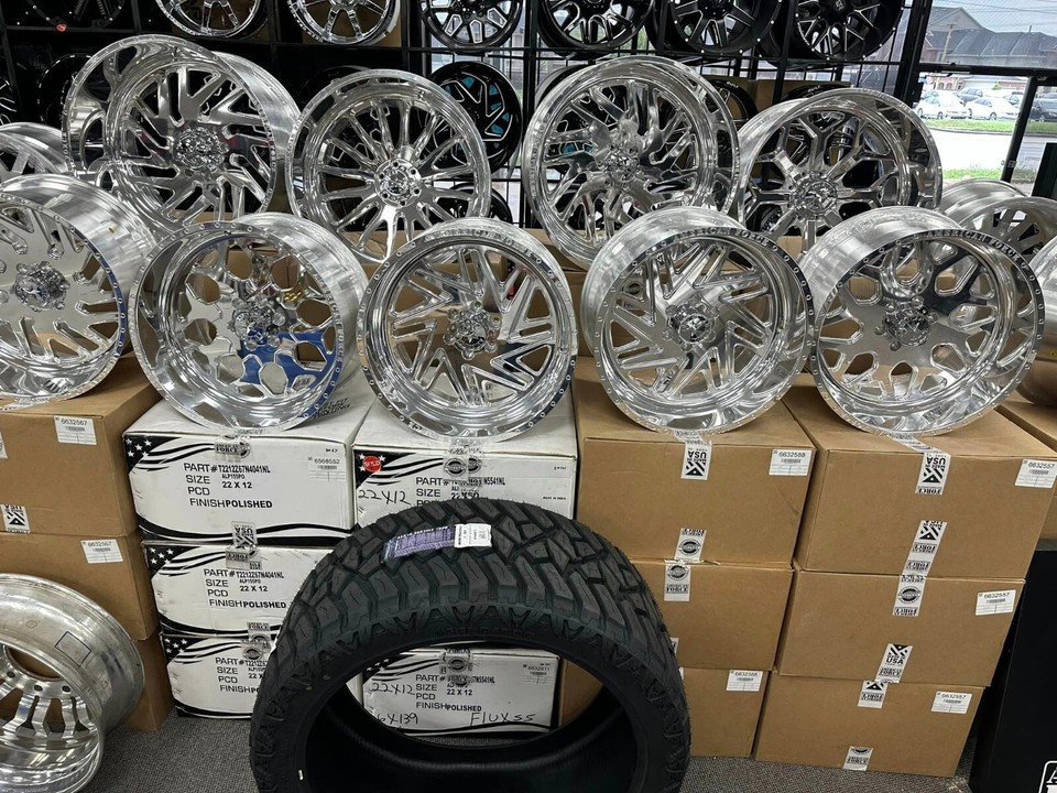 4 NEW 24X14 AMERICAN FORCE REDD SS6 6X135 POLISH WITH33/ 35X12.50R24 ...