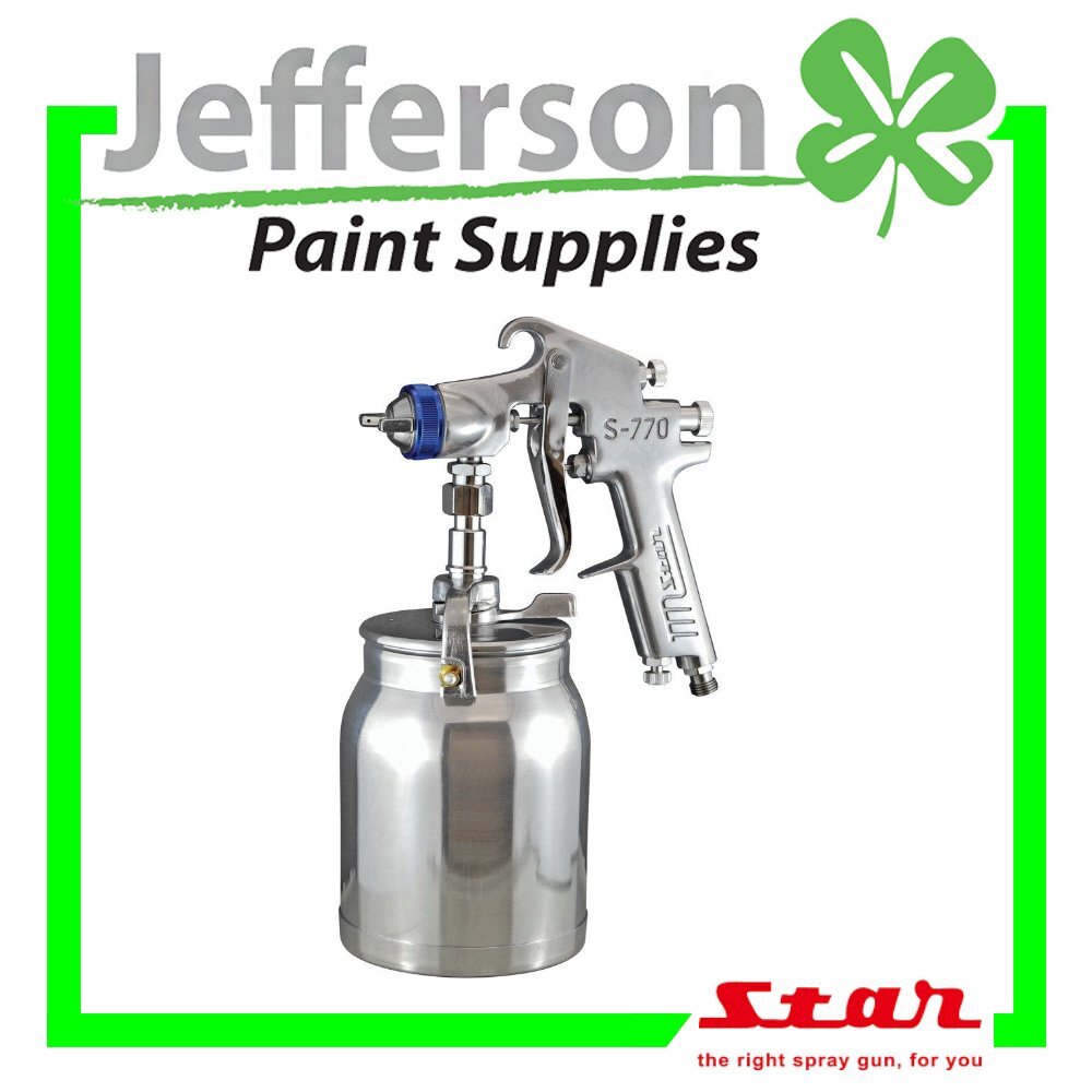 Star S770 Suction Feed Spray Gun 1.5mm 1LT Pot - Acrylic / Primer ...