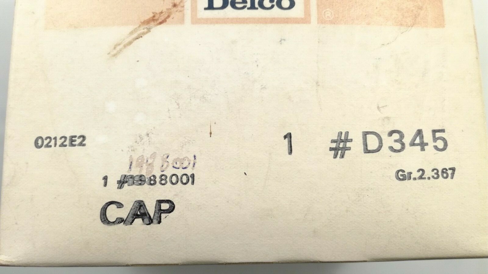 New Genuine Delco Remy Distributor Cap D345 #1988001 | eBay