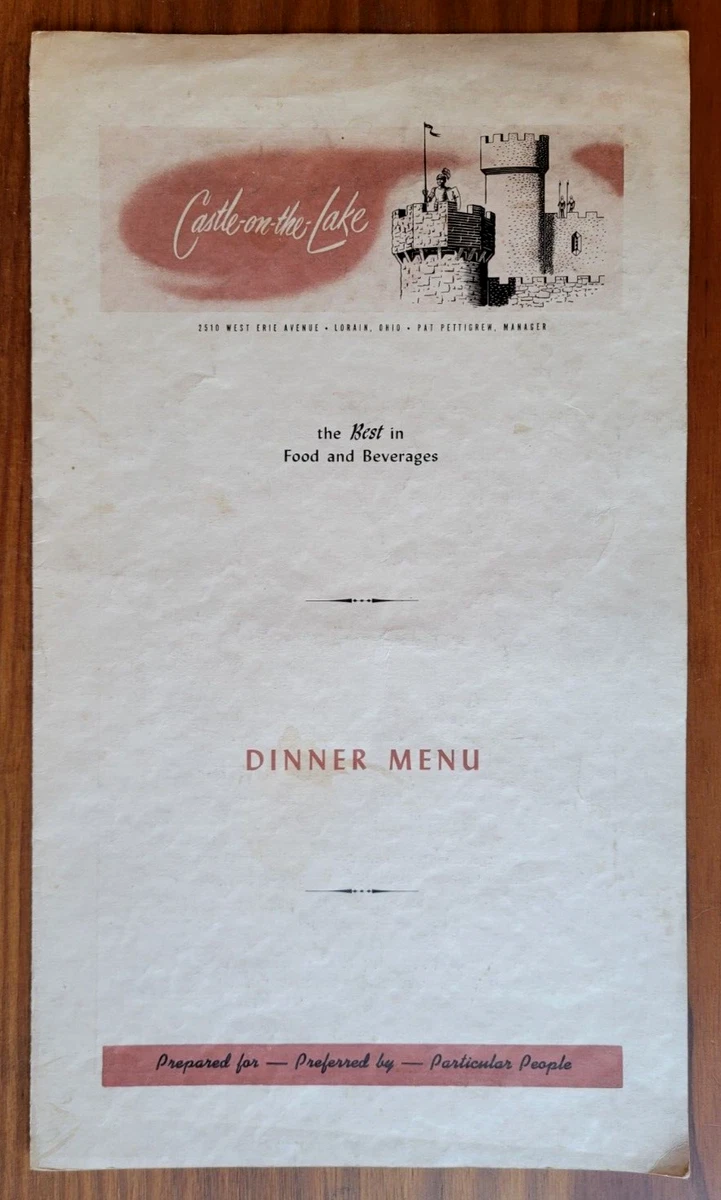 Castle Restaurant Menu