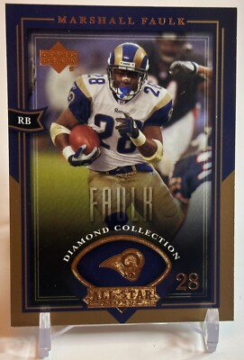 2004 Upper Deck Marshall Faulk St Louis Rams Diamond Collection Card ...