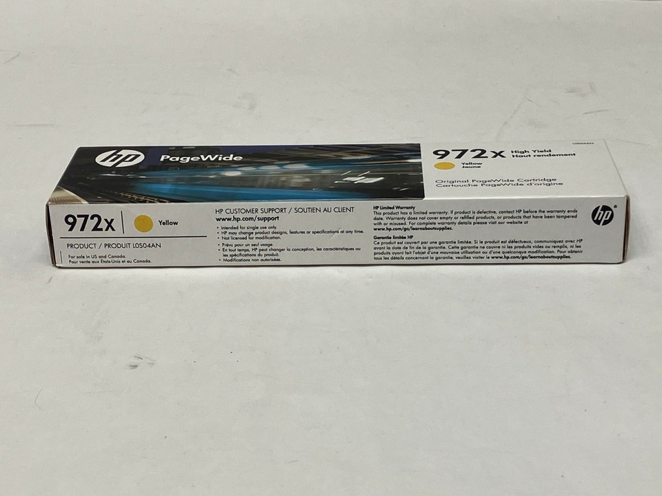 Genuine HP 972X High Yield Yellow PageWide Cartridge L0S04AN New Sealed ...