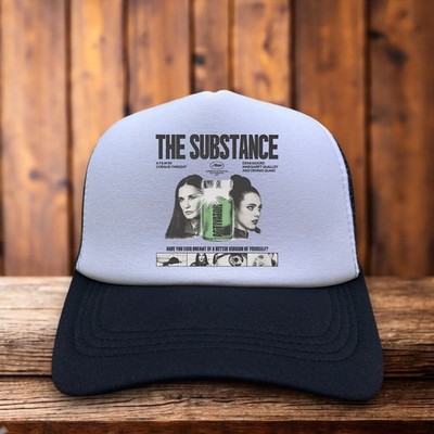 The Substance Mens Trucker Hat Black Body Horror Demi Moore Dennis ...