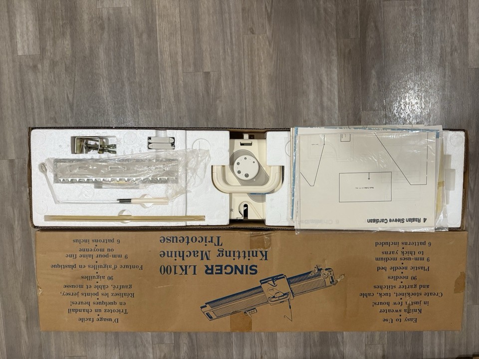 Vintage Singer LK 100 Knitting Machine Original Box Knitter Made in ...
