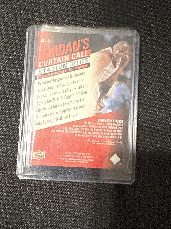 2020 Goodwin Champions - Michael Jordan Curtain Call Relics #MJ-6 ...