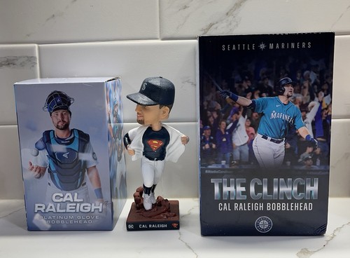 Seattle Mariners Cal Raleigh Clinch Platinum Glove Superman SGA ...