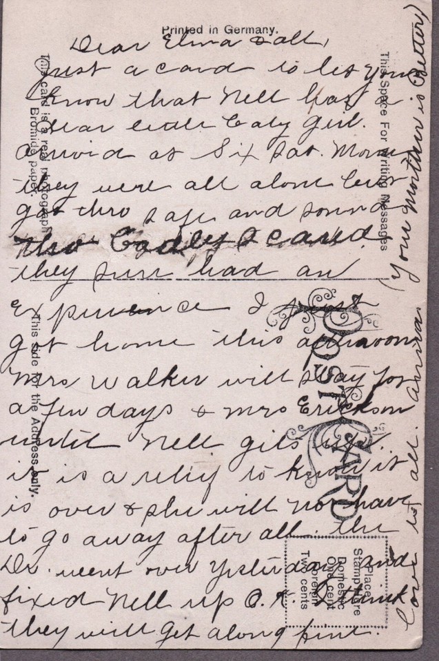 VINTAGE RPPC TELEGRAM GIRLS/WOMENS NURSE/MAID UNIFORM FASHION OLD PHOTO ...