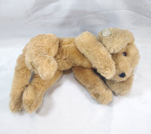 Vintage Gund Muttsy Dog Plush Medium 17" Suede Paws Red Scarf Clarice ...