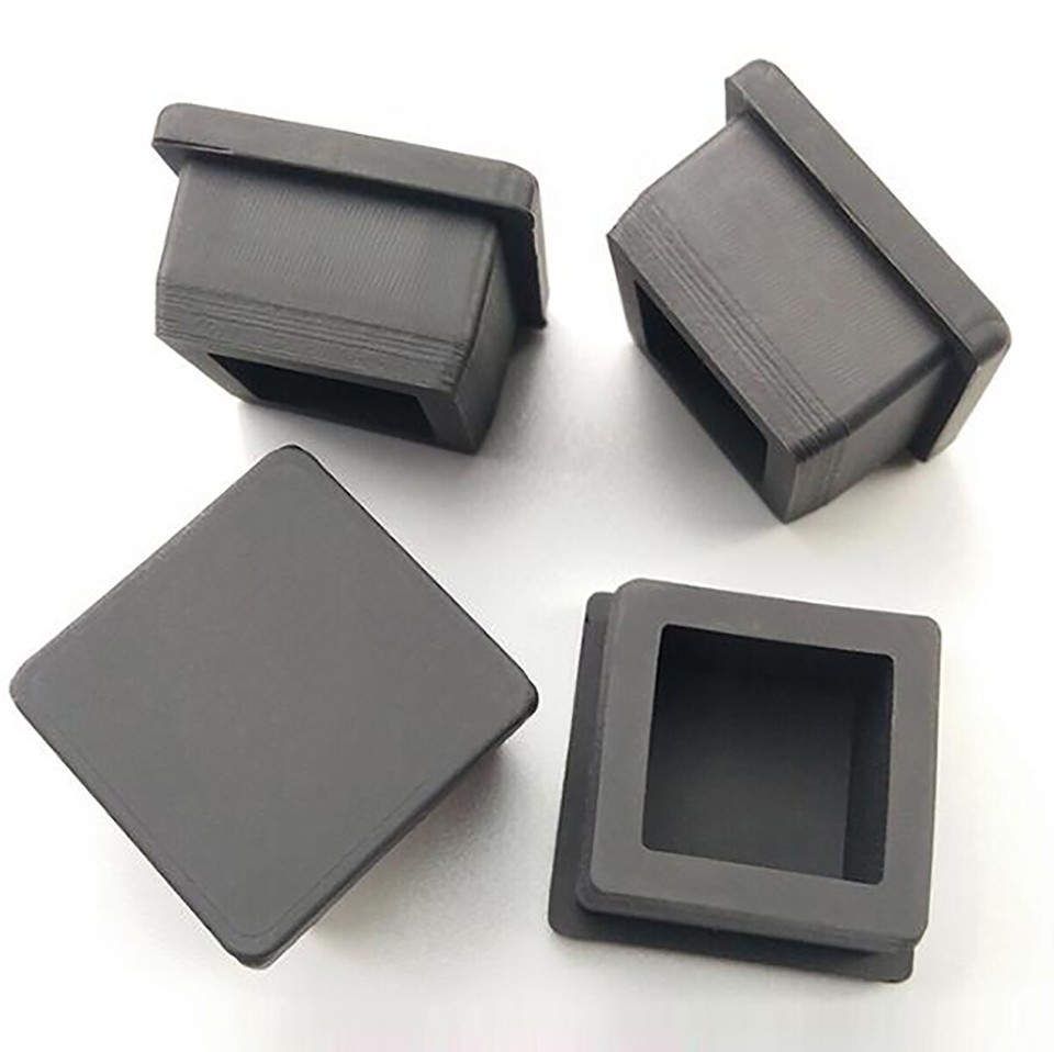 Black Rubber Square Plugs Stopper Pipe Tube End Caps Bungs Cover Seals ...