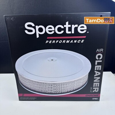 Spectre 4760 Air Cleaner | 14" x 3" Round | Chrome Top | Paper Element ...