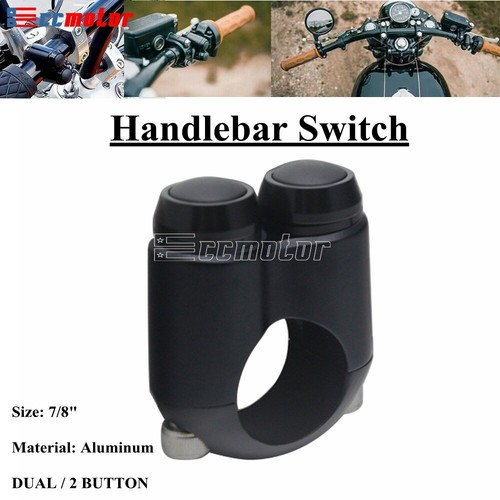 7/8" Handlebar Switch Hand Control M-Switch Button for Bobber Chopper ...