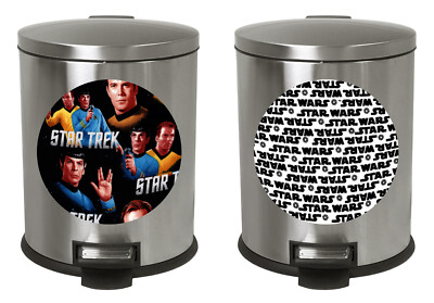 1.3 Gallon Step Trash Can Movie Room Sci Fi Galaxy Outer Space Theme ...