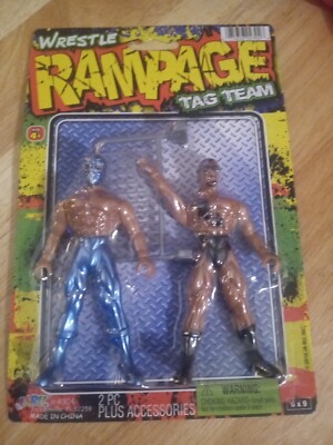 Ja-Ru Wrestle Rampage Tag Team New in Package 2 Pc Wrestler Action ...