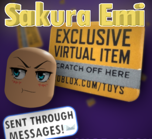 ROBL0X Tsundere Expression Sakura Emi Anime FACE Toy Code Sent FAST in ...