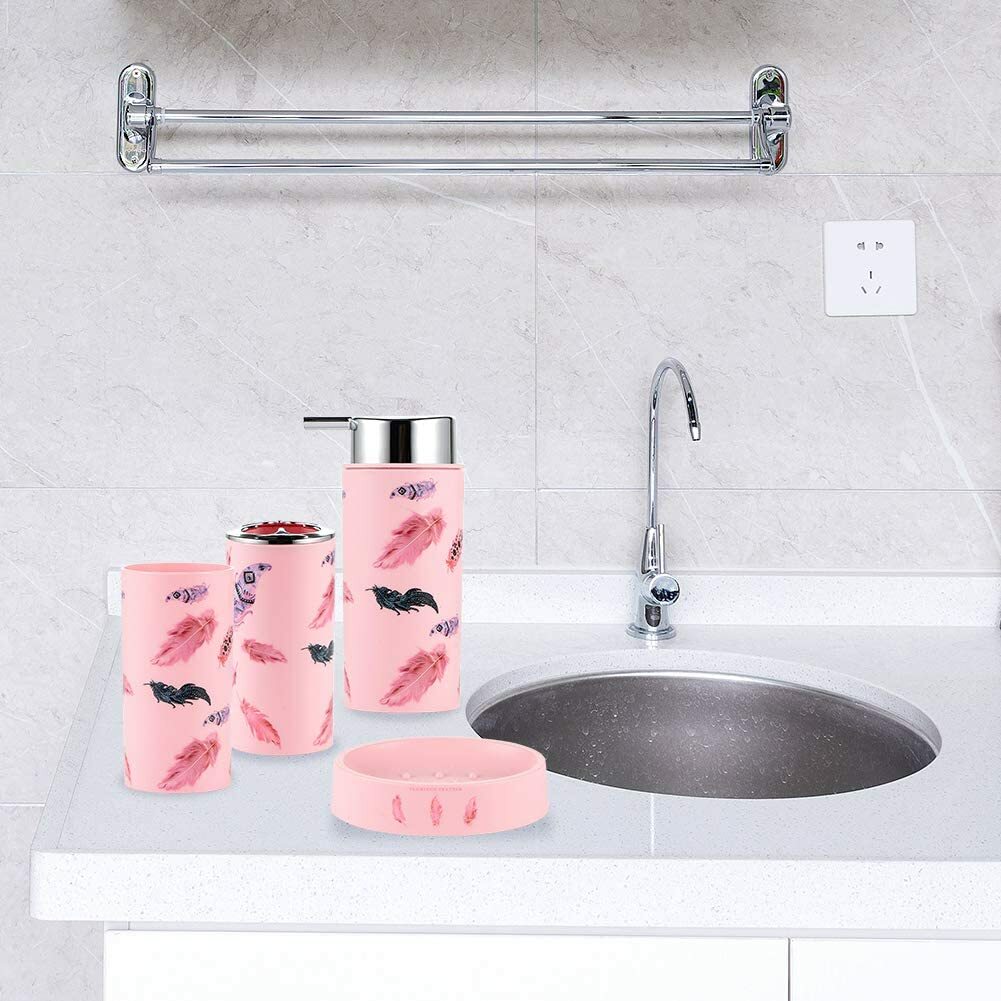 Pink Bling Bathroom Accessories Pearl Pink Bathroom Essentials With