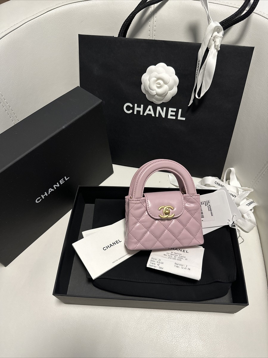Chanel 24A Kelly Nano Bag Micro Pink Lilac Purple Bag With Chanel 24A Kelly Nano Bag Micro Pink Lilac Purple Bag With