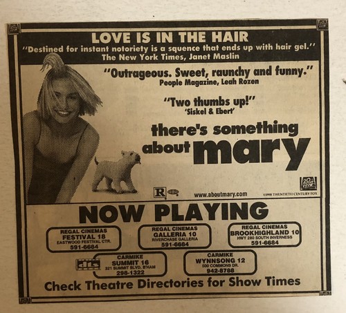 There’s Something About Mary Vintage Movie Print Ad Cameron Diaz TPA23 ...