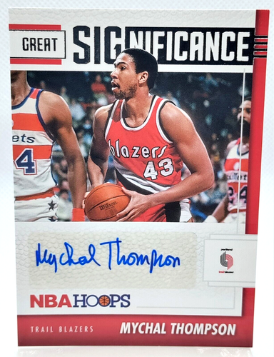 Mychal Thompson Auto 2021-22 Hoops Great Significance Autograph Blazers ...