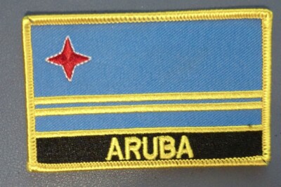 ARUBA FLAG EMBROIDERED PATCH WITH NAME - IRON-ON - NEW 2.5 x 3.5" | eBay