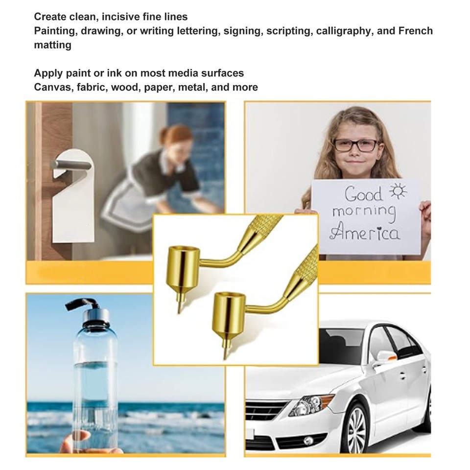 Fine Line Paint Pen Slanting Fluid Writer Detailing Painting Applicator ...