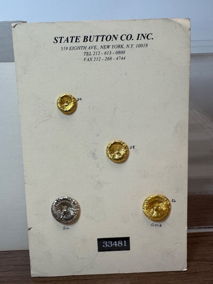 Vintage Button Sample Card Lot of 12 Assorted Colors and Metal Hearts ...