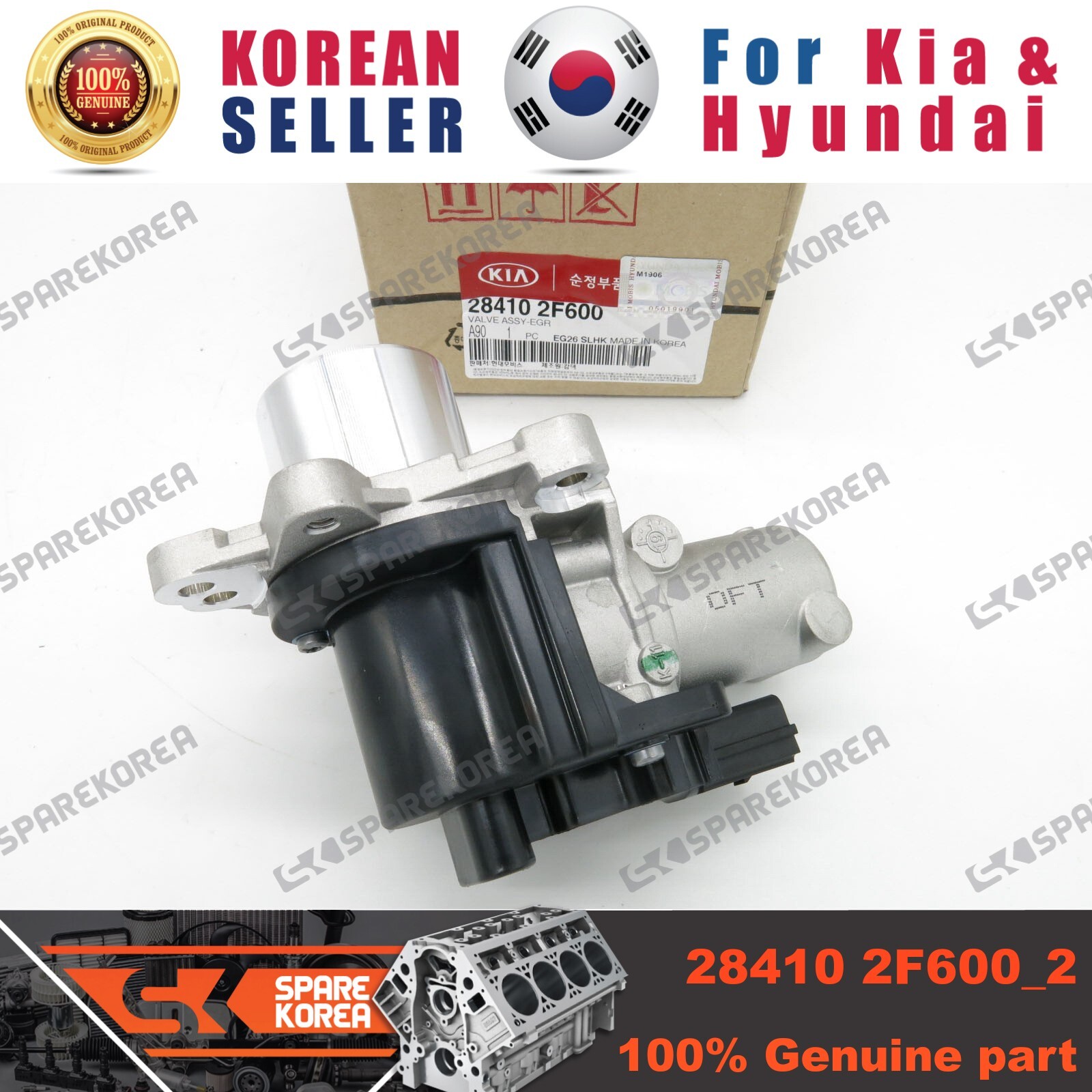 Genuine/OEM 284102F600 VALVE ASSY-EGR for Hyundai/Kia | eBay
