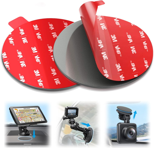 Sticky Adhesive for Dash Cam Suction Cup Mount, 90Mm 3M Circle Heat ...