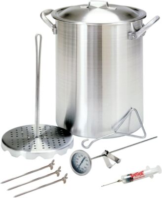 Bayou Classic 3025 30-qt Aluminum Turkey Fryer Set Perforated Poultry ...