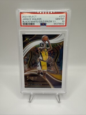 2023 Select Jarace Walker Black White Gold Prizm SSP TRUE 1/1 Rookie RC ...