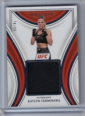2023 Panini Immaculate UFC Katlyn Cerminara REMARKABLE MEMORABILIA #74/ ...