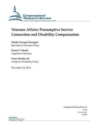 Veterans Affairs: Presumptive Service Connection and Disability ...