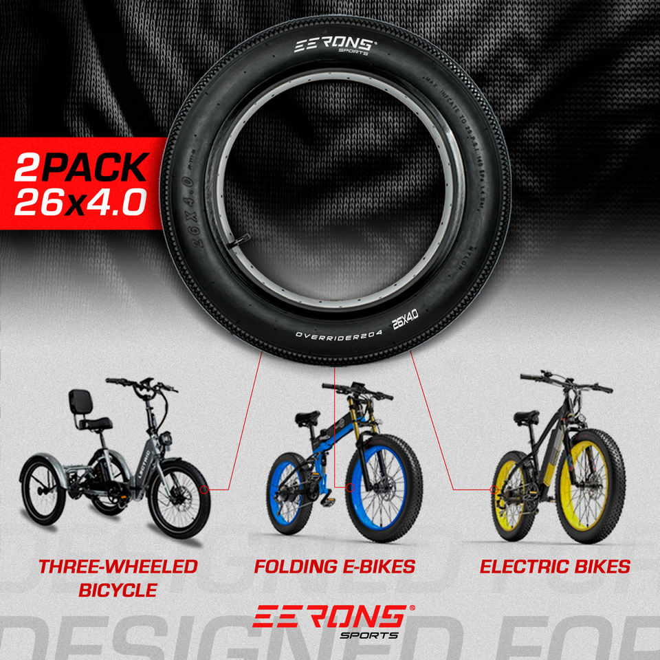 26x4 Fat Tire-E-bike Tire | High-Performance | Electric Bike Tire (2 ...