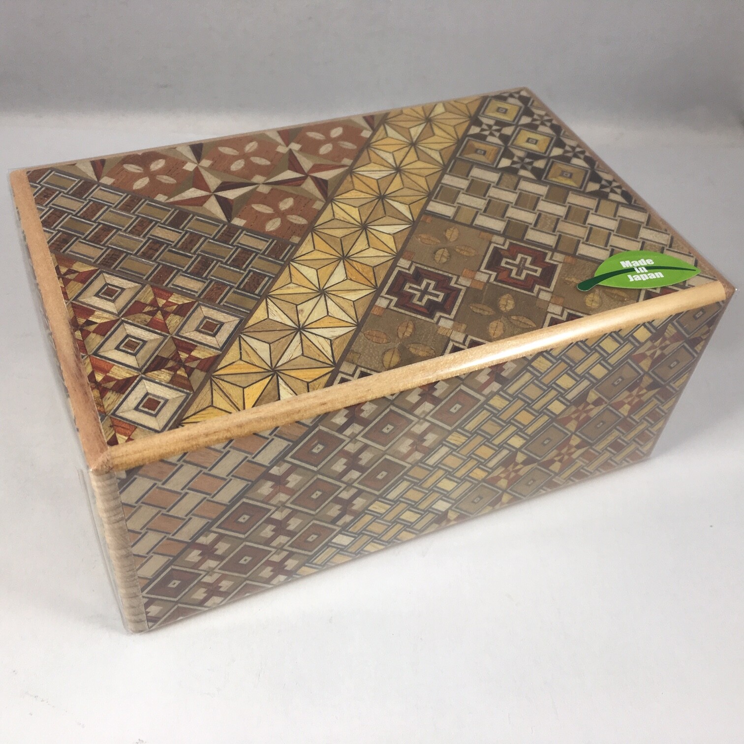 Japanese Yosegi Puzzle Box Samurai Himitsu Wooden Trick Box 5 Sun 21 ...