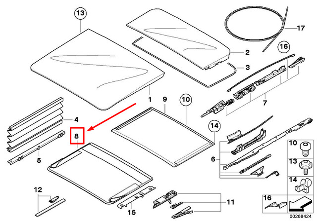 BMW X5 E70 FRONT SUPENDED HEADLINER 54137199480 7199480 GENUINE for ...