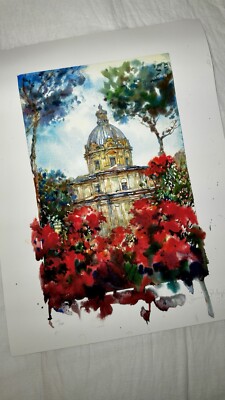 Signed Devon Rodriguez - Watercolor Print Series: Roman Forum (Limited ...