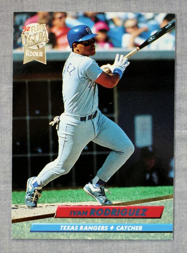 Ivan Rodriguez Texas Rangers 1992 Fleer Ultra Rookie Baseball Card #139 ...