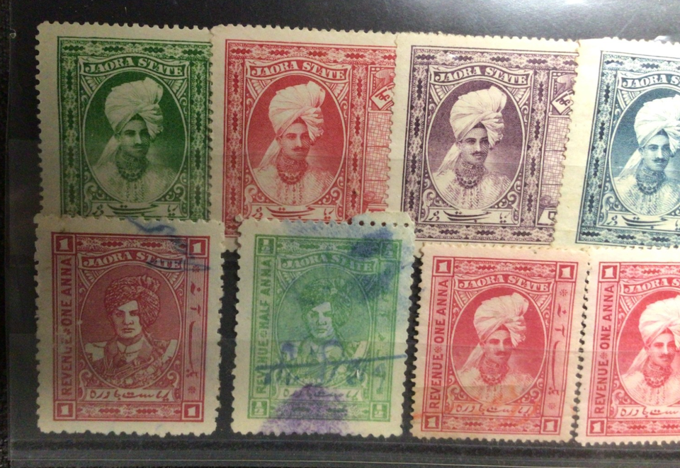 INDIA JAORA STATE REVENUE STAMP LOT. | eBay