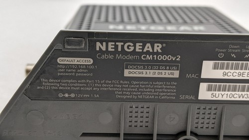 NETGEAR Nighthawk Model CM1000v2 Multi-Gig Speed Cable Modem DOCSIS 3.1 ...