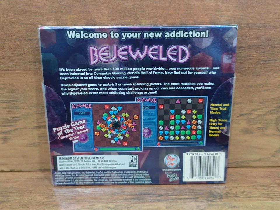 Bejeweled PopCap Games PC CD-ROM, 2005, New Sealed | eBay